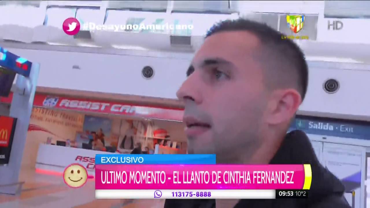 Cinthia Fernández el llanto tras la partida de Matías Defederico