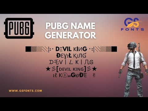 PUBG Name Generator- Stylish Font Tool For Games(Copy and Paste)