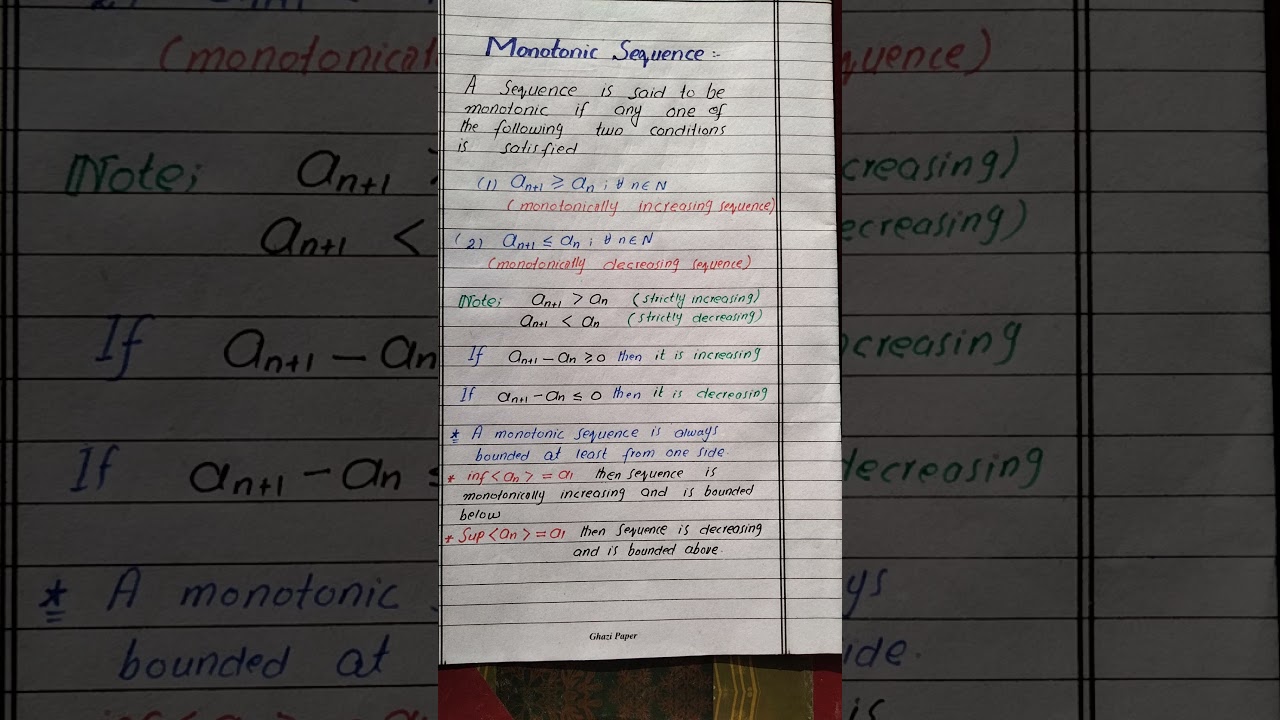 Monotonic Sequence #realanalysis
