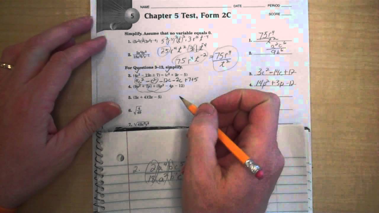 Chapter 5 Practice Test 1
