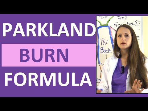 Parkland Burn Formula Calculation Example Nursing NCLEX Lecture Review