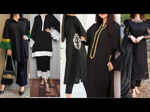 Casual Black Suite Designs In Winter 2025 | Black Kurtii Ideas For girls|#sjofashionhub #blackdress