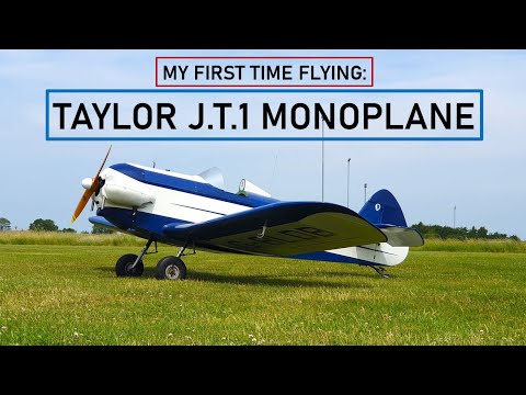 My First Flight in a Taylor Monoplane! | Pilot's View | Single Seat! | J.T.1 | Super Small Plane!
