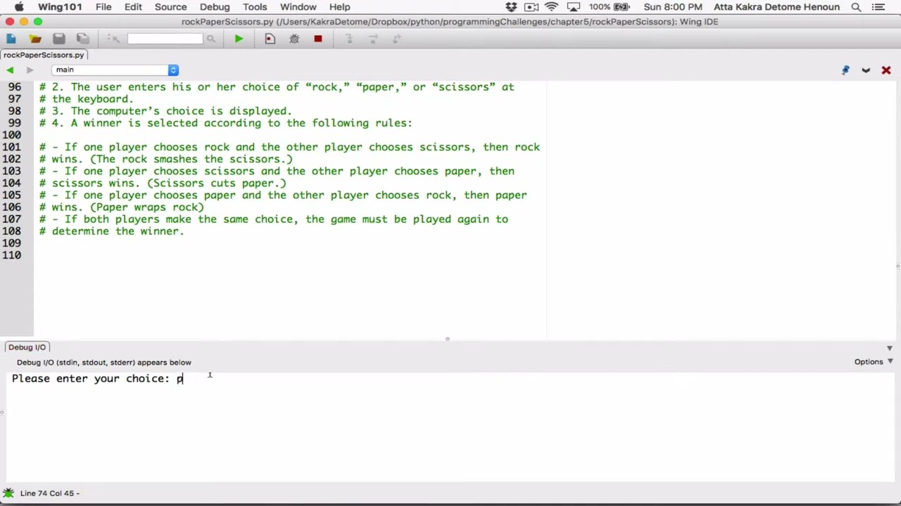 5.21. (Part 3) Rock, Paper, Scissors Game - Python