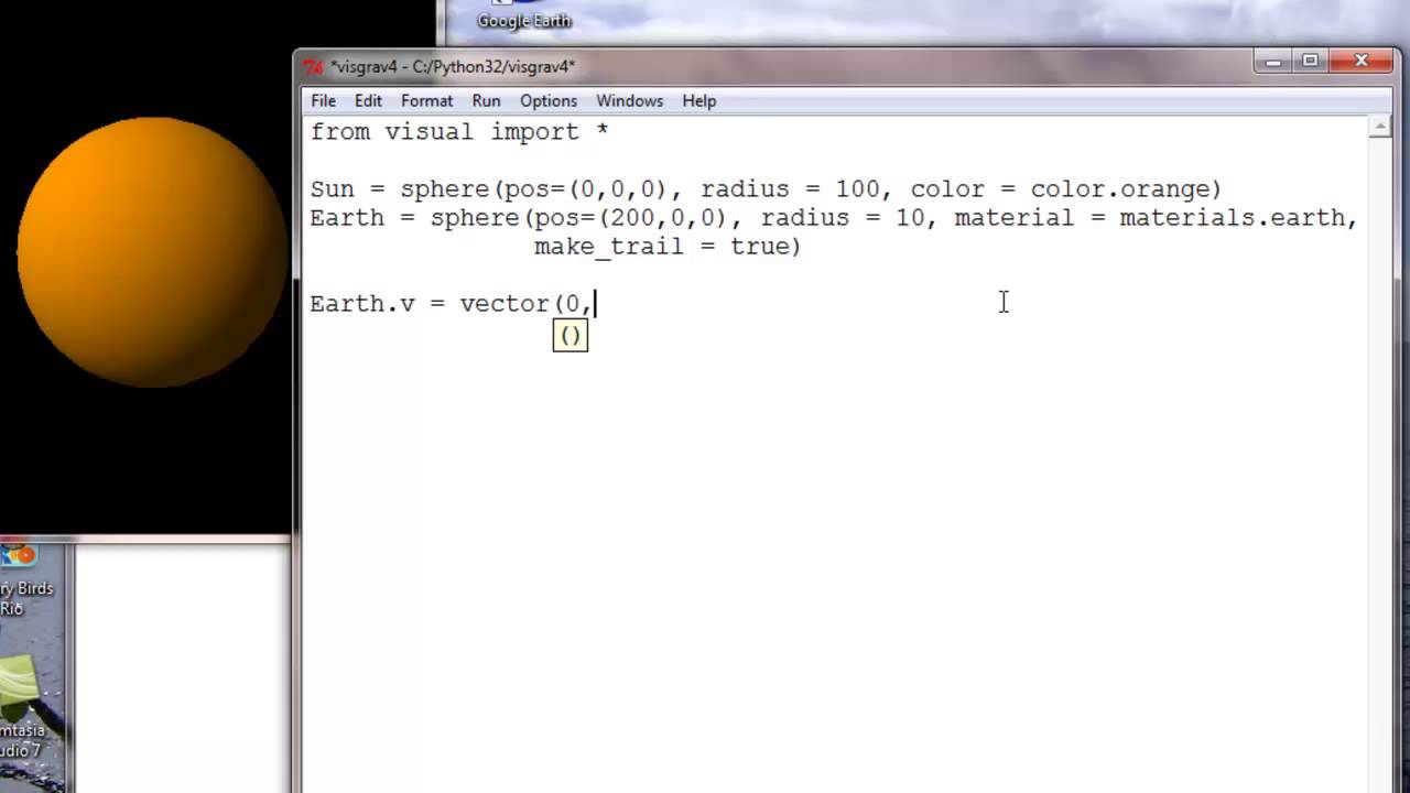 Visual Python Planetary Orbits