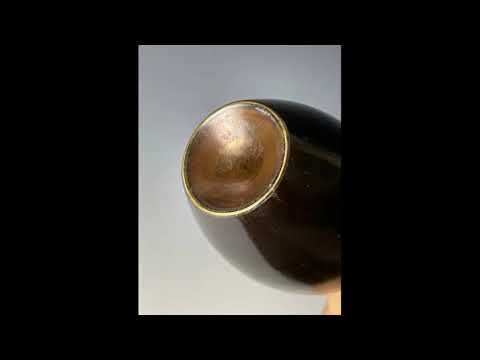 Japanese vintage copper flower vase for Ikebana Wabi-sabi, Metal H.11inch #03
