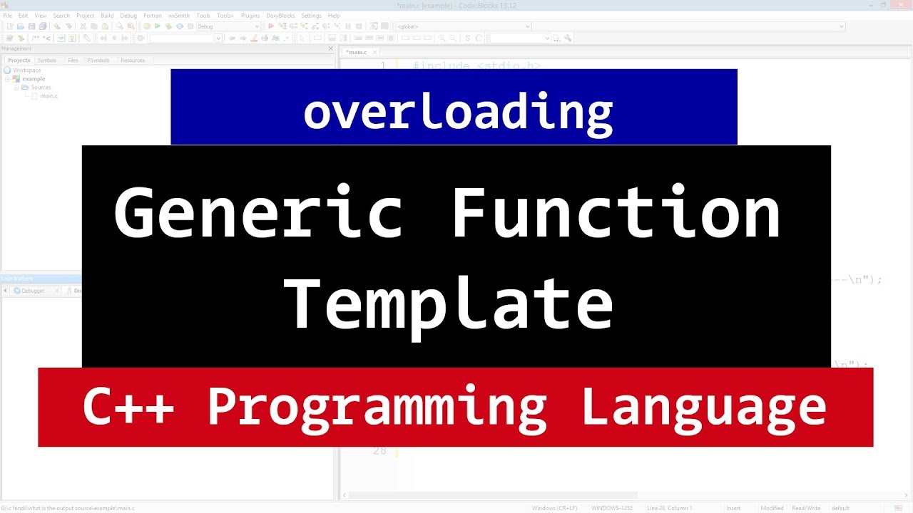 Overloading Generic Function Template | C++ Programming Video Tutorial