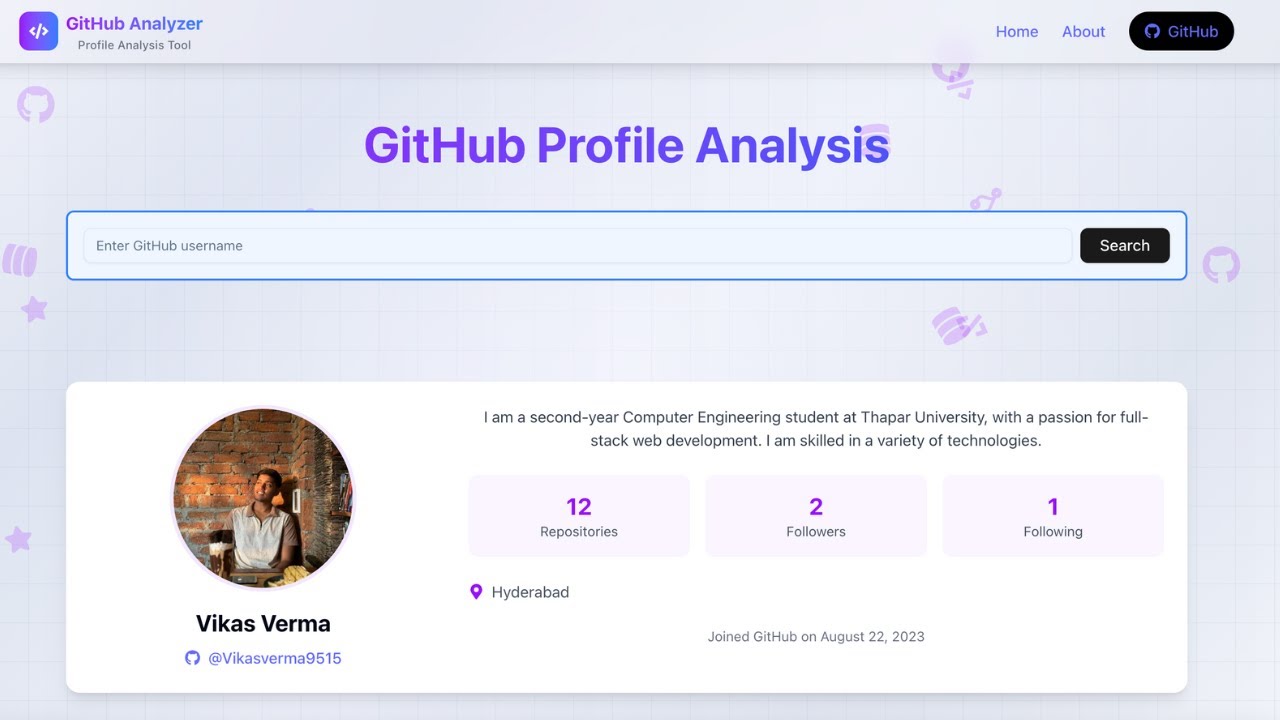 Github analyzer