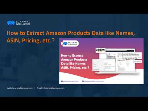 How to Extract Amazon Products Data like Names, ASIN, Pricing, etc.?