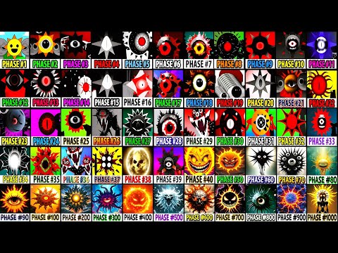 Incredibox Sprunki Mix All Phases: Phase 10 VS Phase 100 VS Phase 1000 VS All Phase Mr Sun 1-1000
