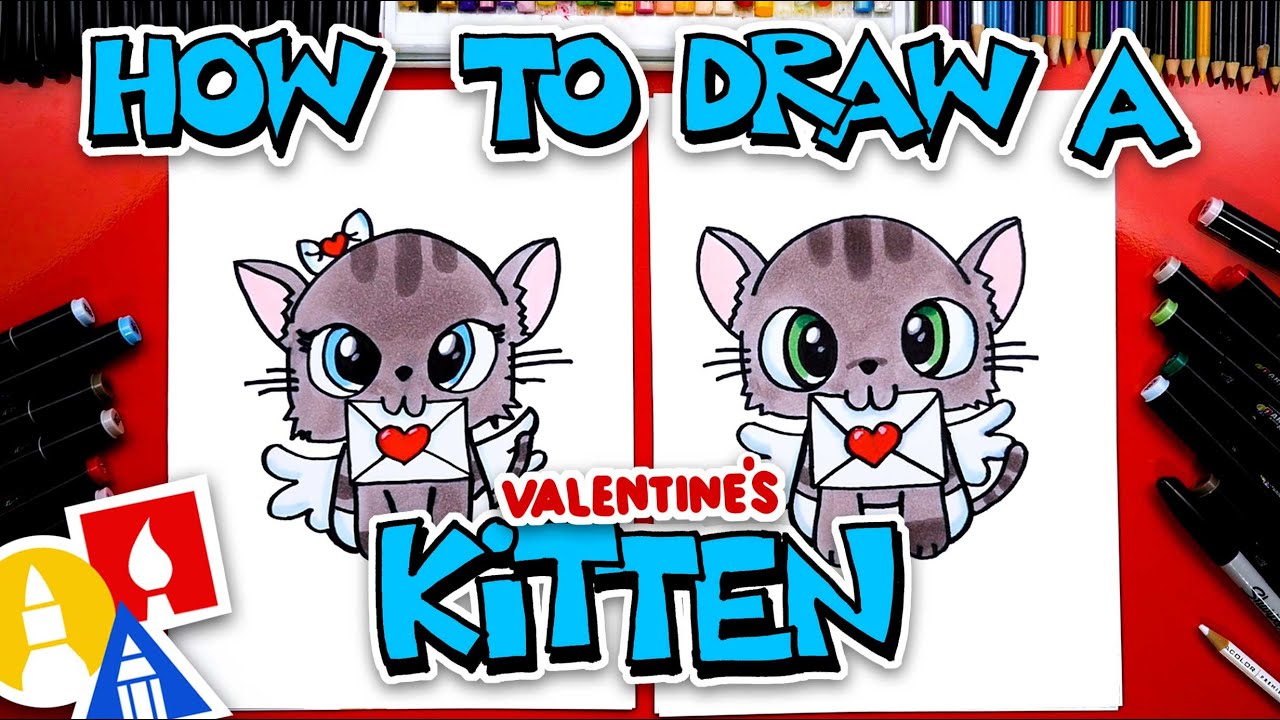 How To Draw A Cute Kitten Cupid
