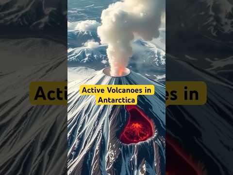 Active Volcanoes in Antarctica #AntarcticaFacts #MountErebus #Volcanoes #DidYouKnow #FrozenFire