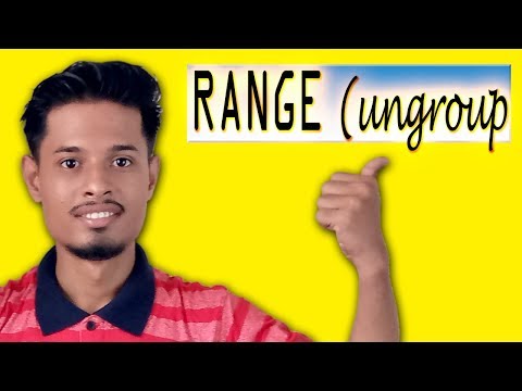 HOW TO CALCULATE RANGE FOR RAW DATA/ UNGROUP DATA IN URDU/HINDI