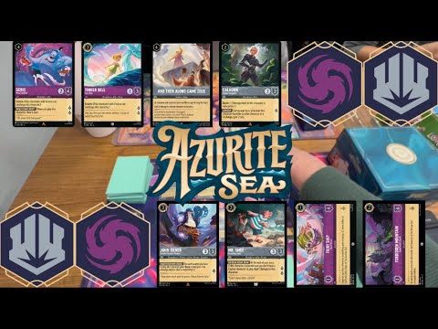 Lorcana TCG Live League Gameplay [Azurite Sea] A/S Aggro Locations VS. A/S Evasive