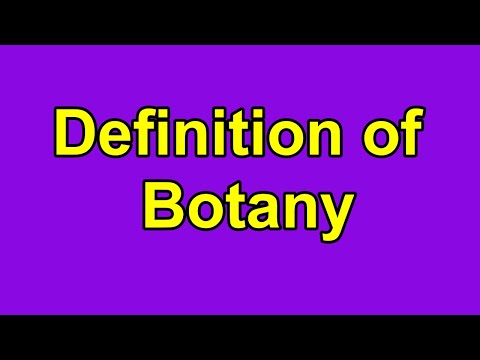 what is the definition of botany