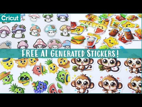 Make FREE AI-Generated Stickers with a Cricut | Using the Create Sticker Function in Design Space