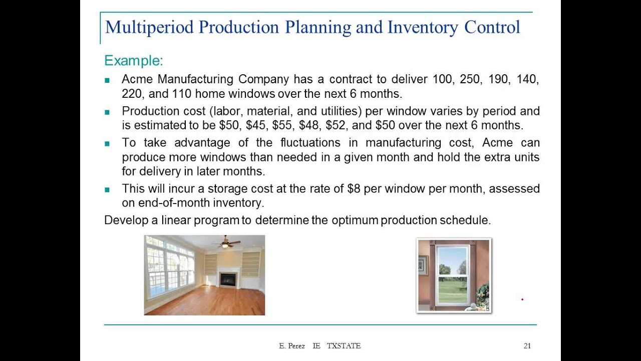 Lecture 3 (part1): Linear Programming Problem Formulation