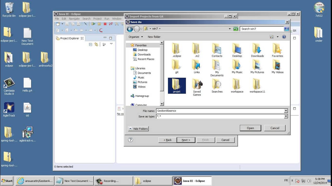 Import a multi-module Maven project into Eclipse from a Git repository