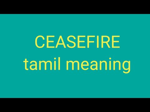CEASEFIRE tamil meaning/sasikumar