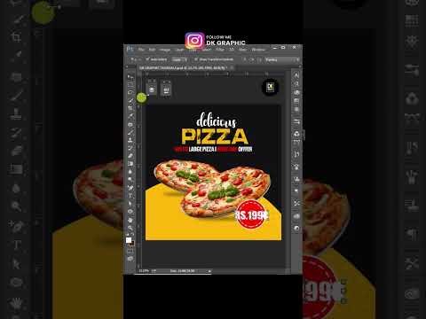 Pizza Post Design l Social media post design #shorts #PizzaPostDesign #socialmediapostdesign