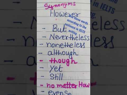 synonyms of HOWEVER for IELTS &#English #shorts
