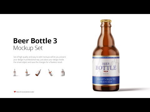 Beer Bottle Mockup for Photoshop, video tutorial