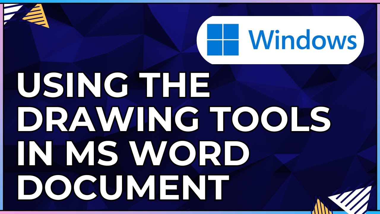 How To Use the Drawing Tools In a Microsoft Word Document-For Windows Computer