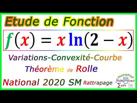 Etude de Fonction - Logarithme Népérien - Examen National 2020 SM Rattrapage - [Exercice 9]