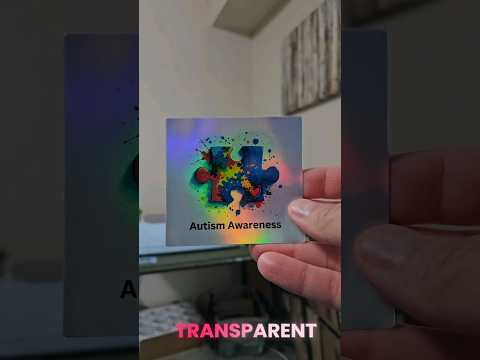 Show off your support for autism awareness with this stunning holographic puzzle piece sticker!