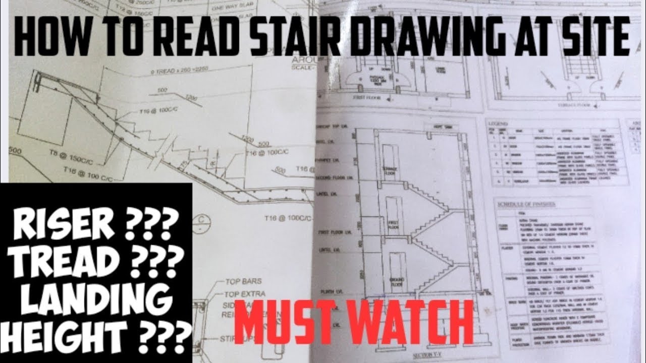 How to Study Stairs Drawing  Civil Engineering Useful Video
