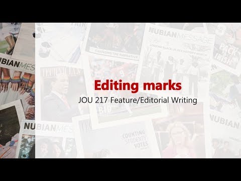 Editing marks