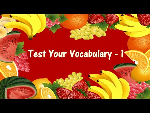 Test Your Vocabulary -1 || Names of Fruits || Vocabulary Quiz