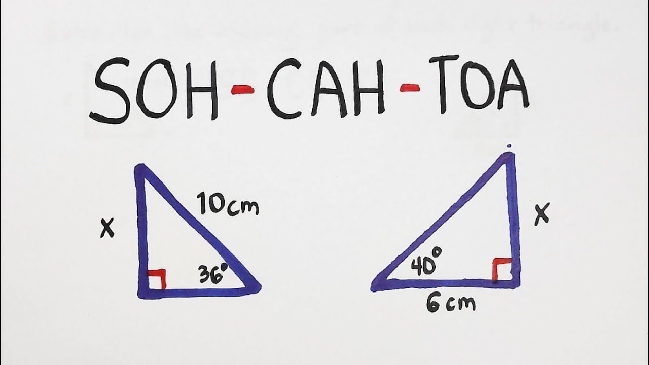 Solving Right Triangles: Finding the Missing Side of Triangle (SOH - CAH - TOA)