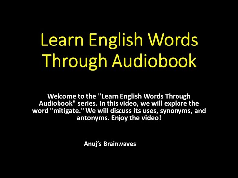 Learn English Words Through Audio Book | Today's Word Mitigate