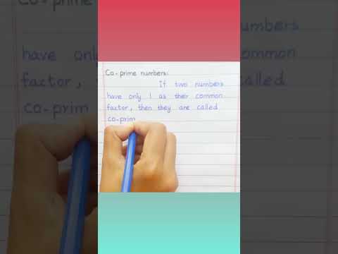 Define Co-prime Numbers #shorts