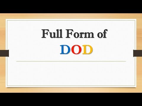 Full Form of DOD || Did You Know?