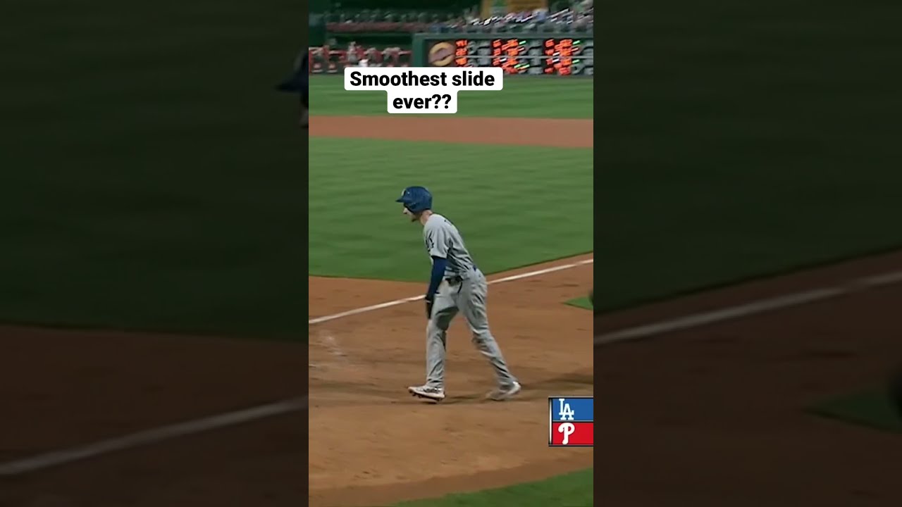 Dodgers’ Trea Turner with the smoothest slide of all time!! #shorts