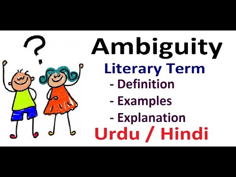What is Ambiguity? (Literary Device) Explain in Hindi / Urdu