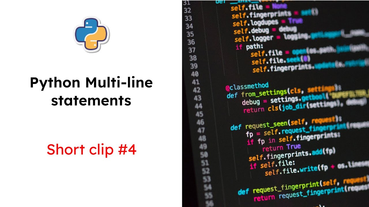 Multi-Line statements in Python (#4)