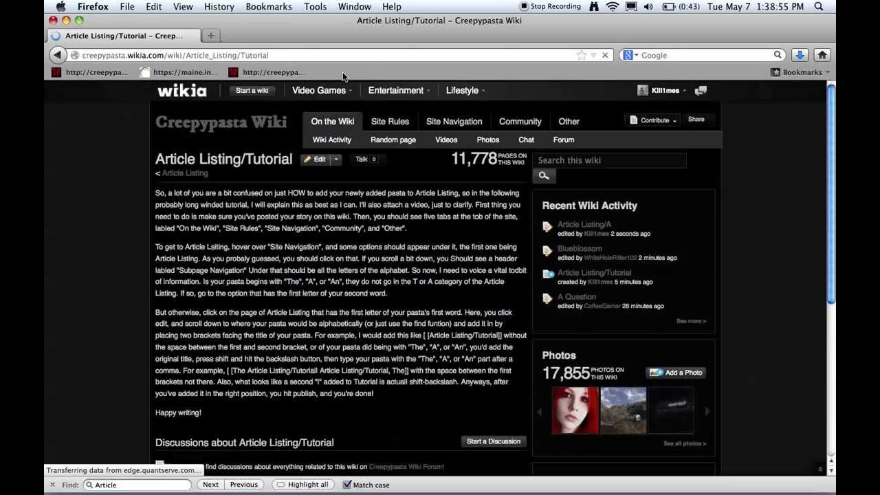Article Listing:Tutorial