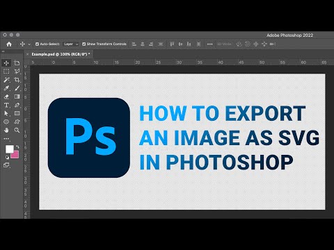 How To Export A SVG From Photoshop