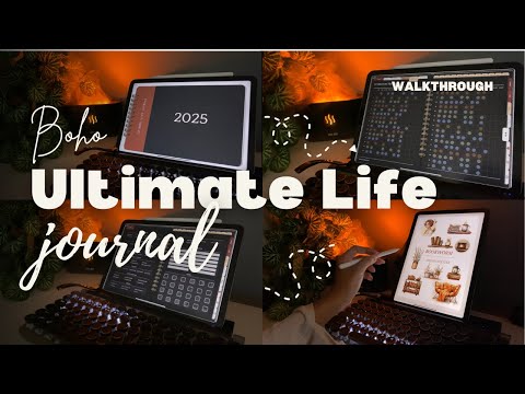 2025 Digital Journal Planner Walkthrough | GoodNotes 6 | Boho Theme | Self-Awareness & Organization