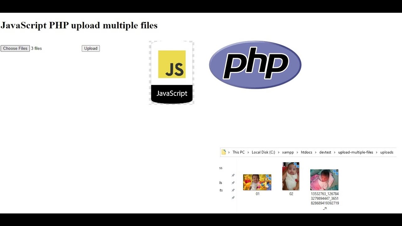 JavaScript PHP upload multiple files