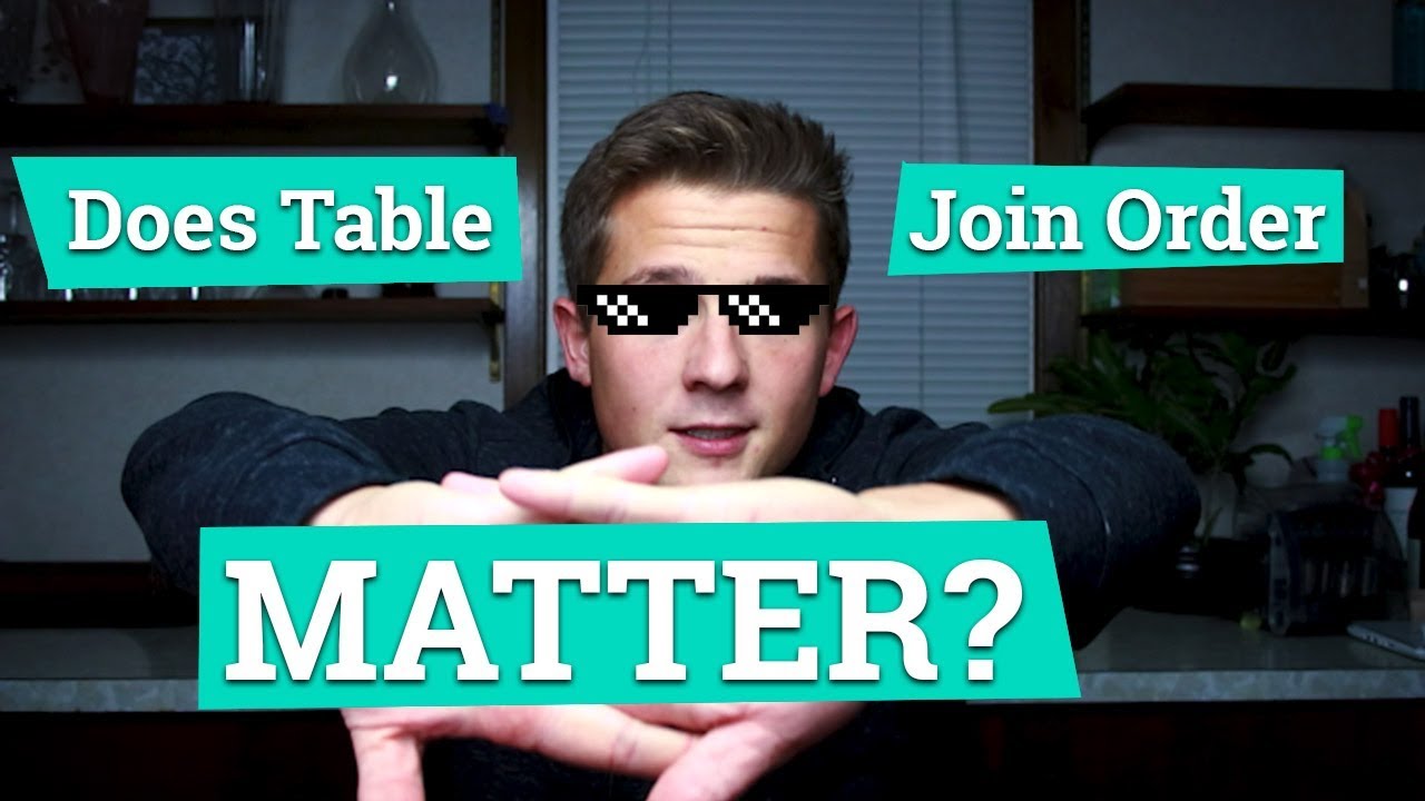 Does SQL table join order matter?