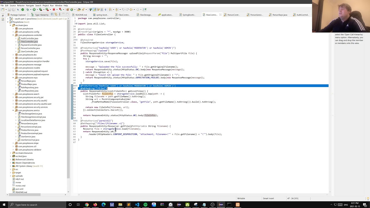 Full stack web development with Spring Framework and Vue.js