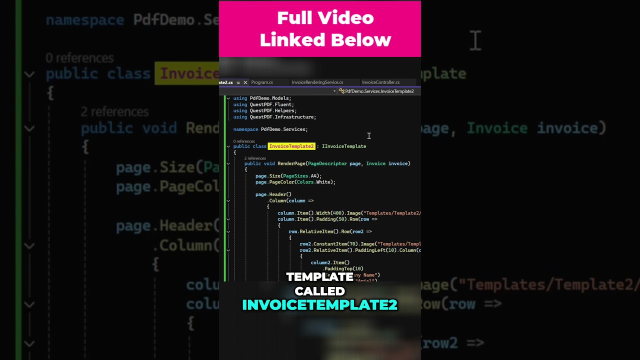 Generate PDF in ASP.NET Core Like a PRO #dotnet #dotnetcore