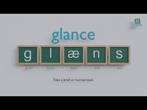 How to pronounce glance ?