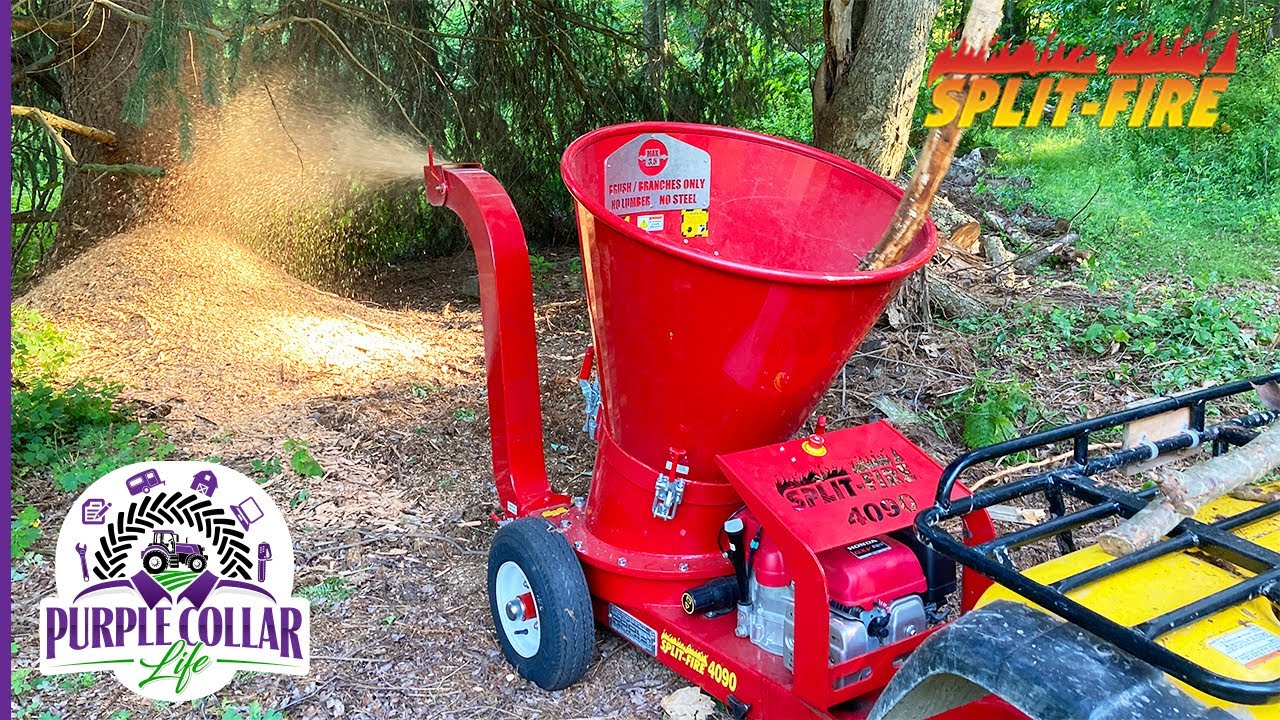 #216: Split-Fire 4090 Wood Chipper Full Review. Horizontal Split-Fire wood chipper in action.