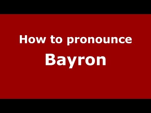 How to pronounce Bayron (Colombian Spanish/Colombia) - PronounceNames.com
