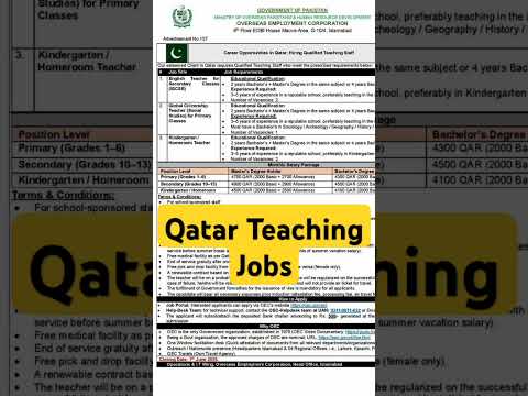 Qatar teaching jobs